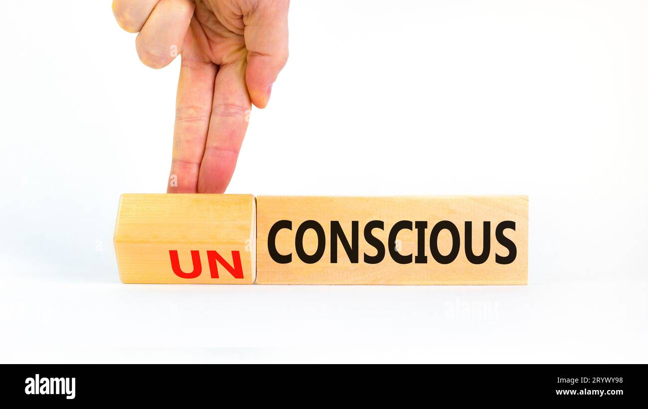 Conscious or unconscious symbol. Concept words Conscious Unconscious on ...