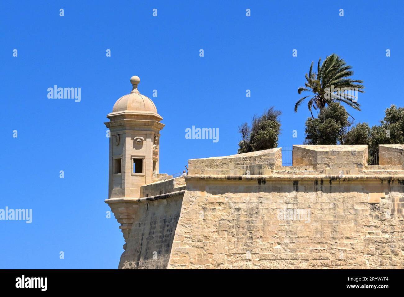 Valletta, Malta - 6 August 2023: Tower at the viewpoint at the La ...