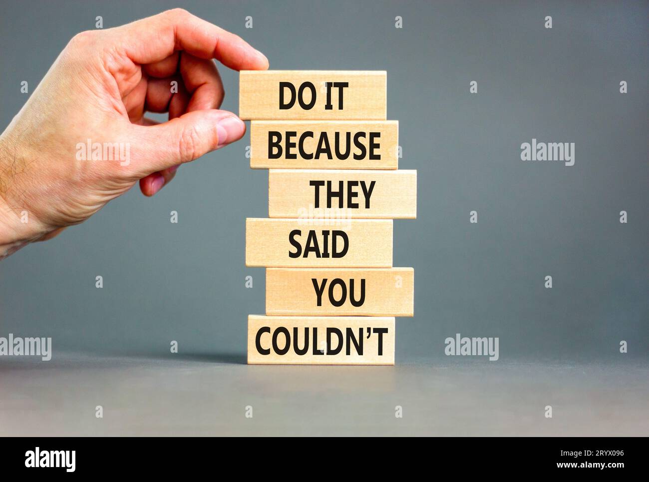 You can do it symbol. Concept words Do it because they said you could ...