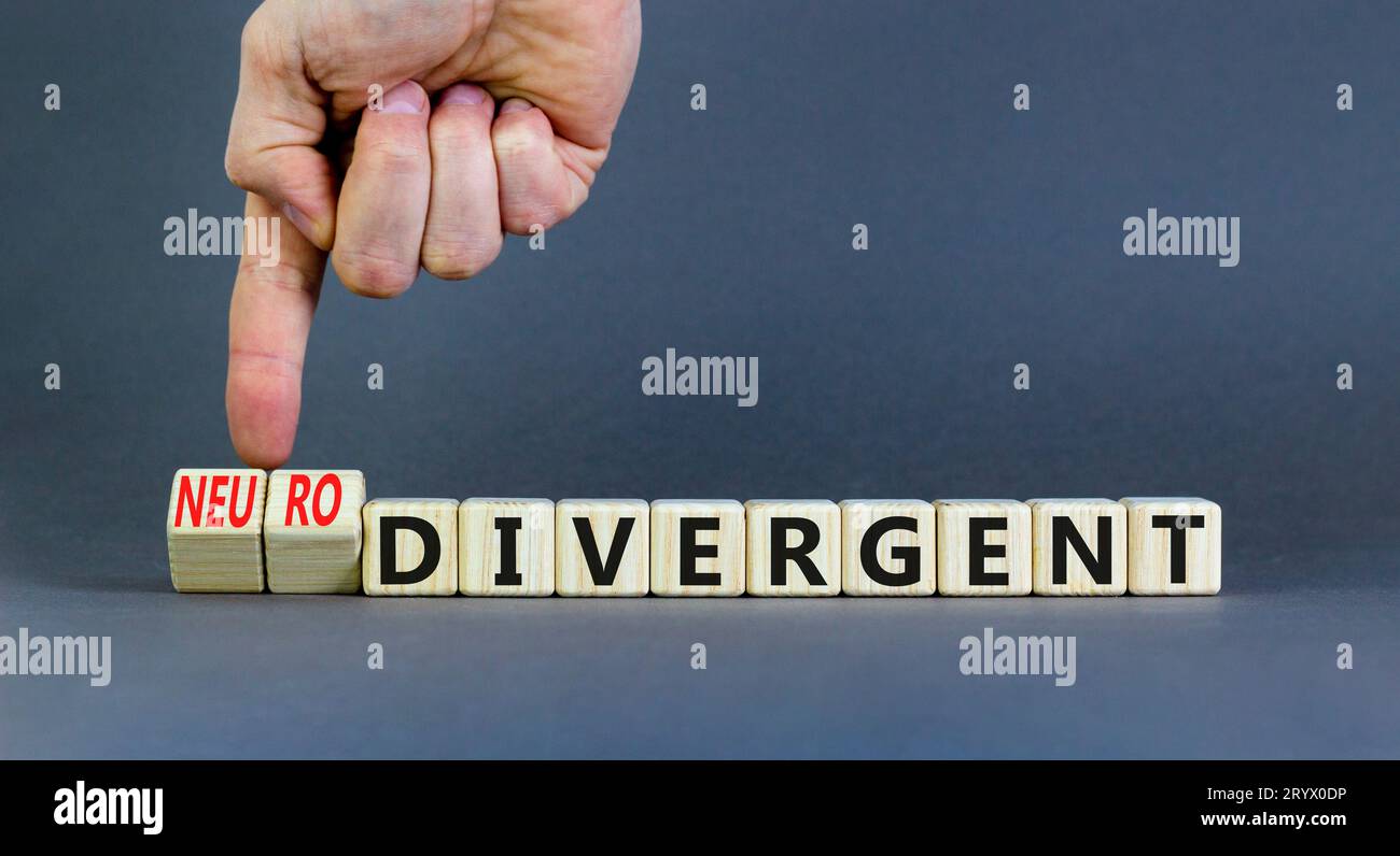 Divergent or neurodivergent symbol. Concept words Divergent ...
