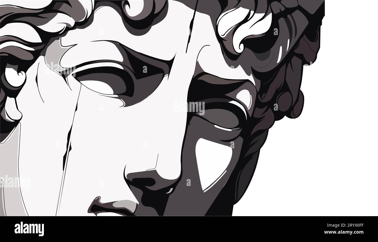 David michelangelo head face Stock Vector Images - Alamy