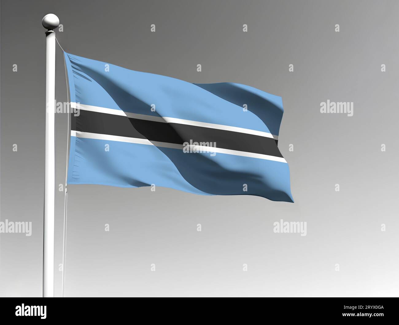 Botswana national flag isolated waving on gray background Stock Photo - Alamy
