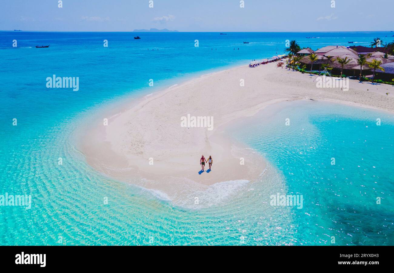 Koh Lipe Island Southern Thailand with turqouse colored ocean and white ...