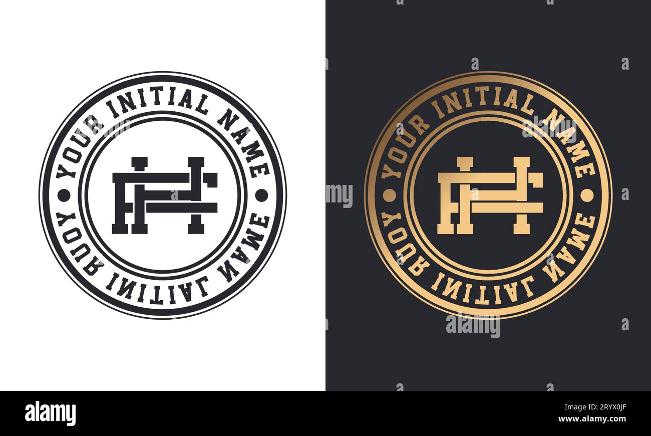 Luxury Initial HF or FA Monogram Text Letter Logo Design Stock Vector Image & Art - Alamy