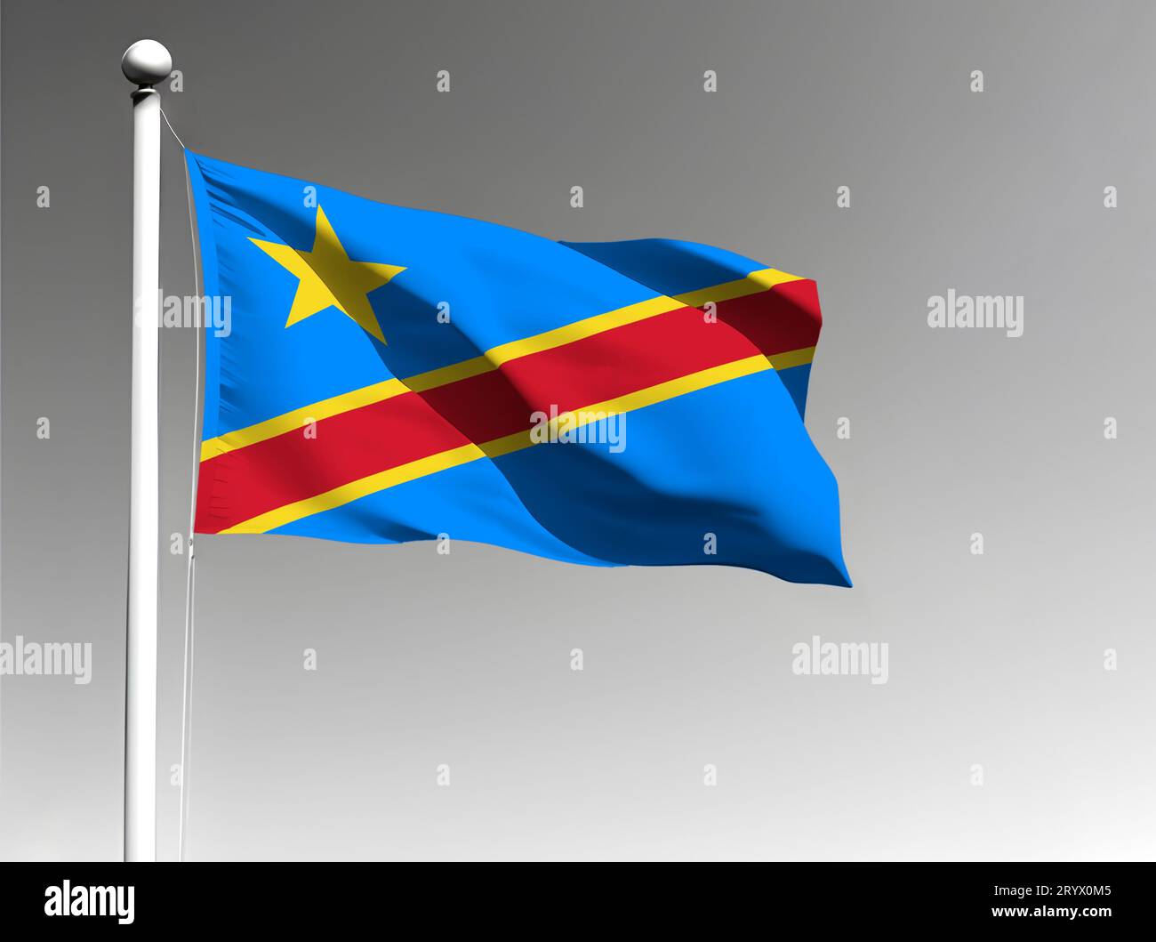 Congo dr flagpole symbol hi-res stock photography and images - Alamy