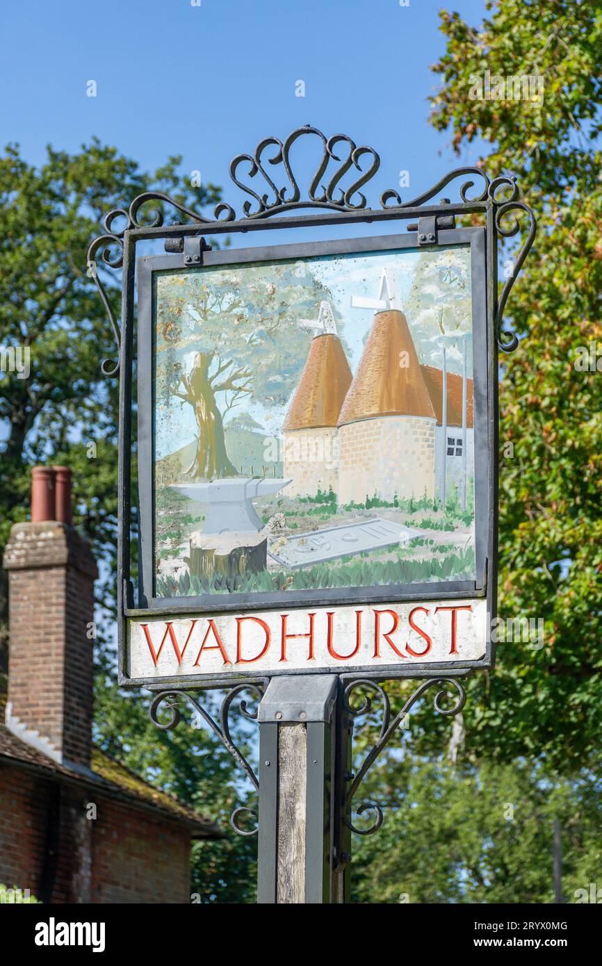 Wadhurst village sign east sussex hi-res stock photography and images ...