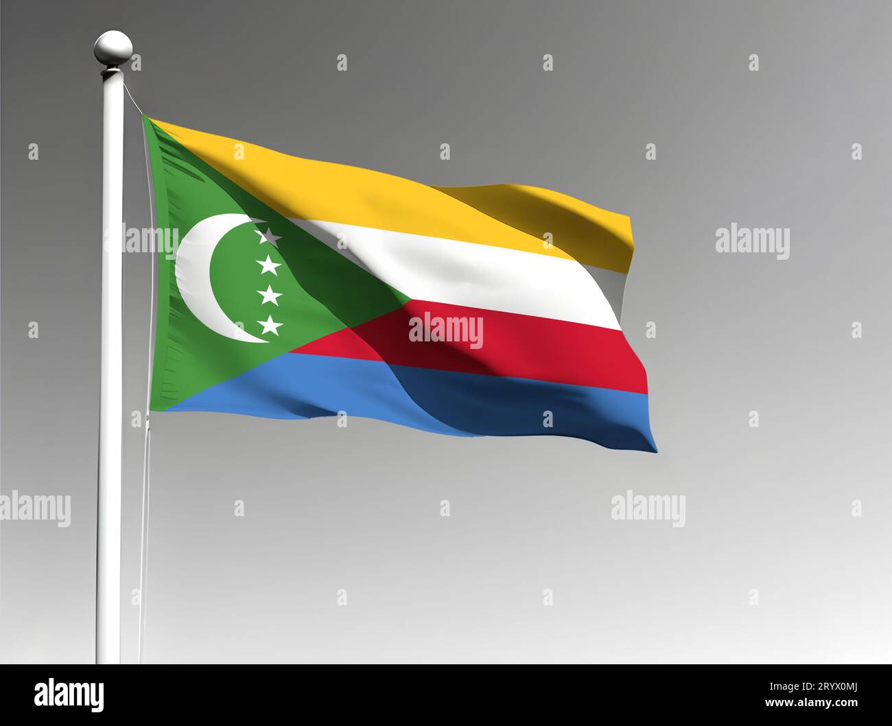 Flag of comoros waving hi-res stock photography and images - Alamy