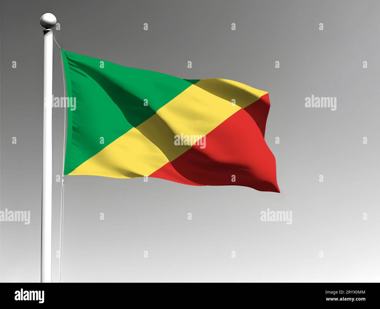 Congo national flag isolated waving on gray background Stock Photo - Alamy