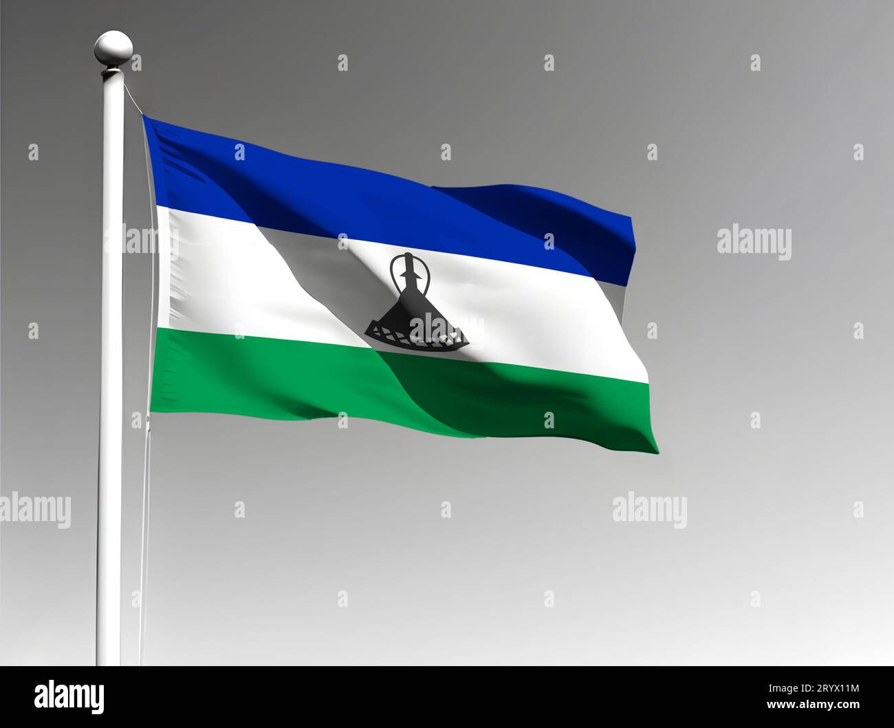 Lesotho flag isolated on hi-res stock photography and images - Alamy