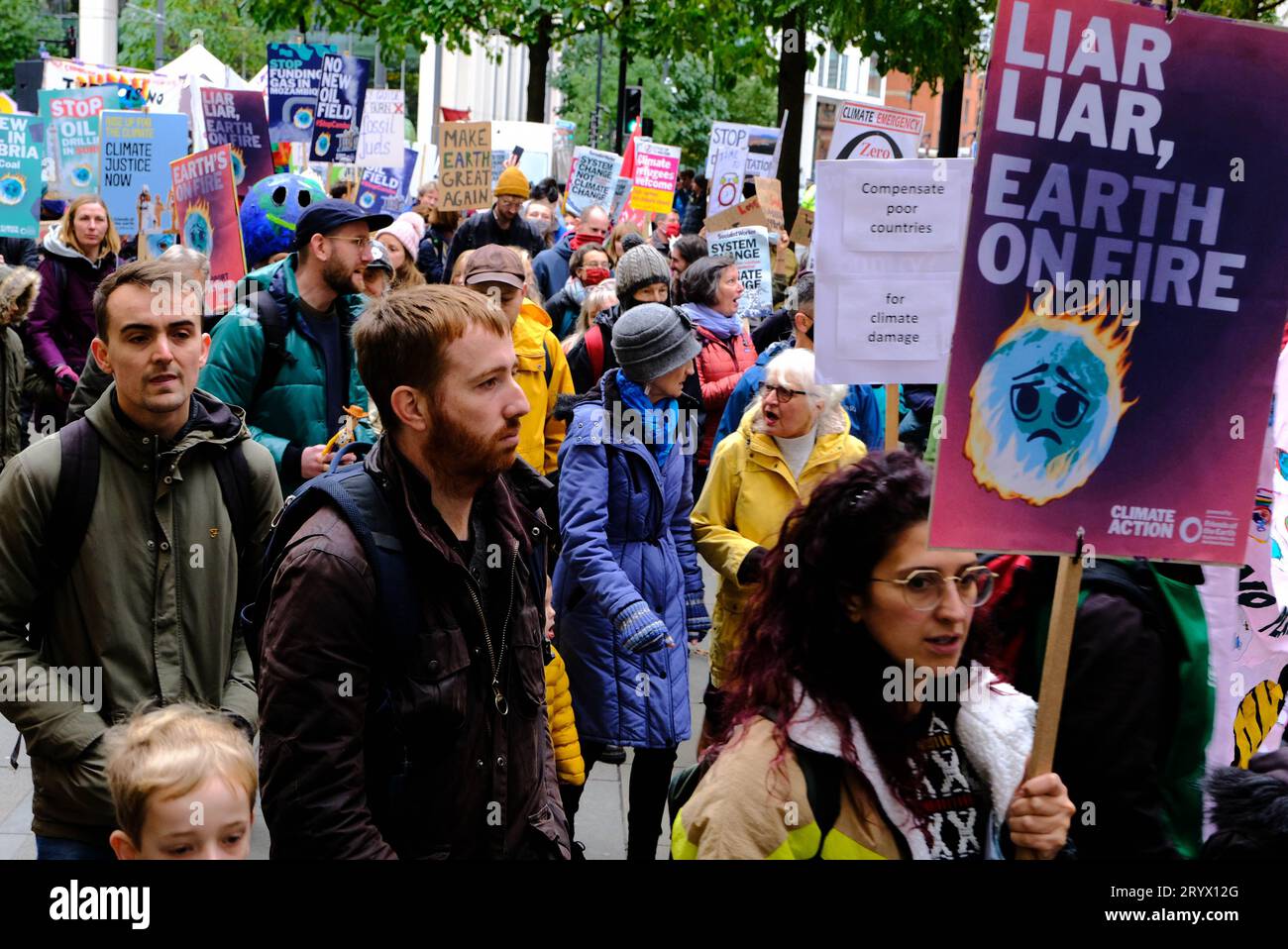 Manchester, UK. 6th Nov 2022. People gather for the Global Day for ...