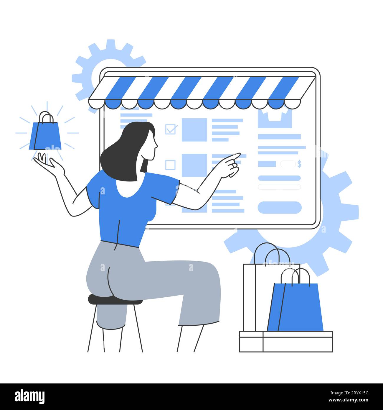 Online shopping vector concept Stock Vector Image & Art - Alamy