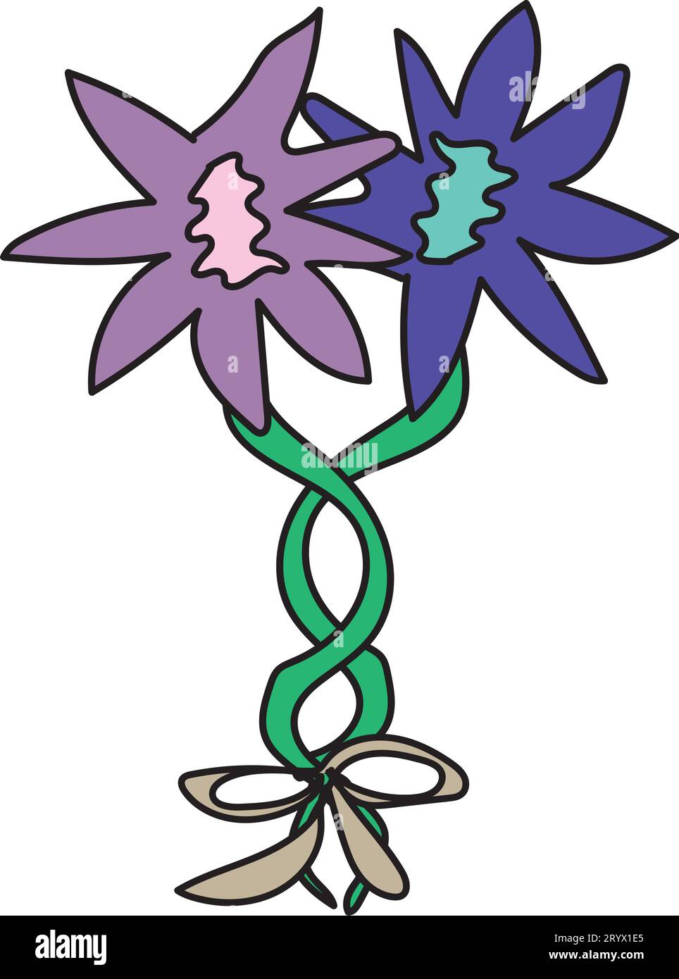 Flower duet Stock Vector Images - Alamy