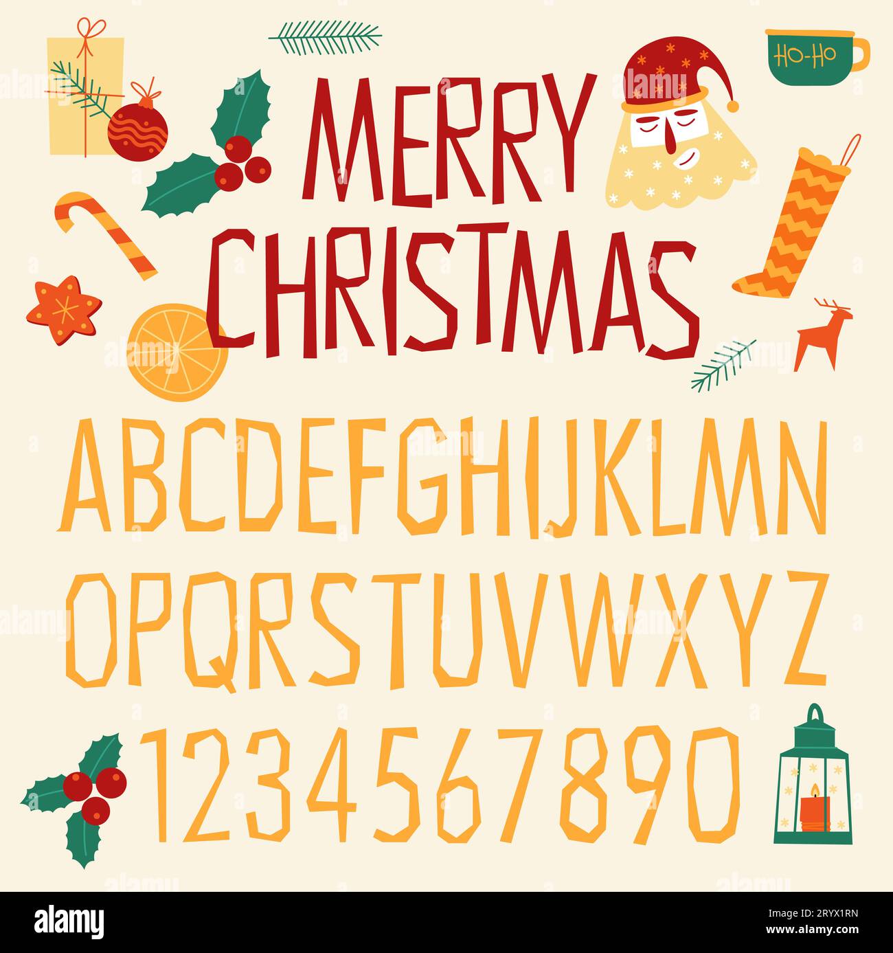 Handmade retro font inline type hi-res stock photography and images - Alamy