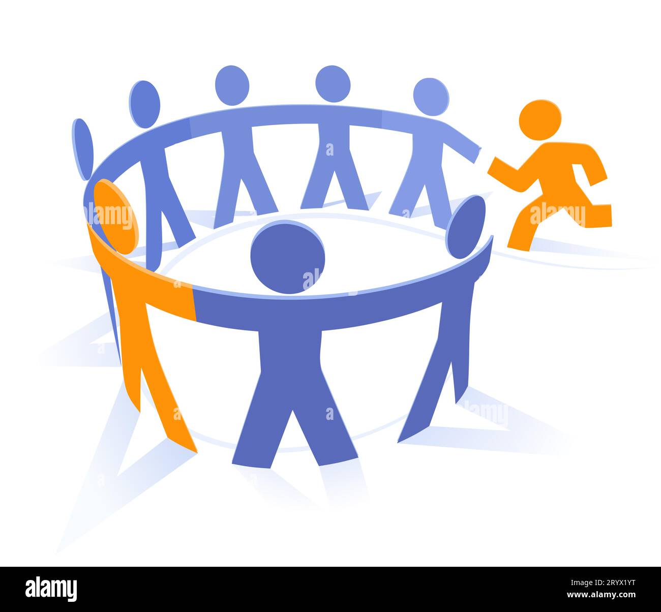 Paper people team concept Stock Vector Image & Art - Alamy