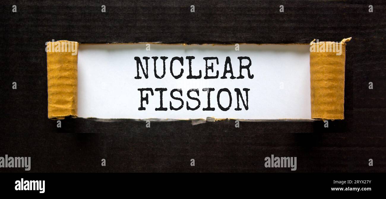 Nuclear fission symbol. Concept words Nuclear fission on beautiful ...