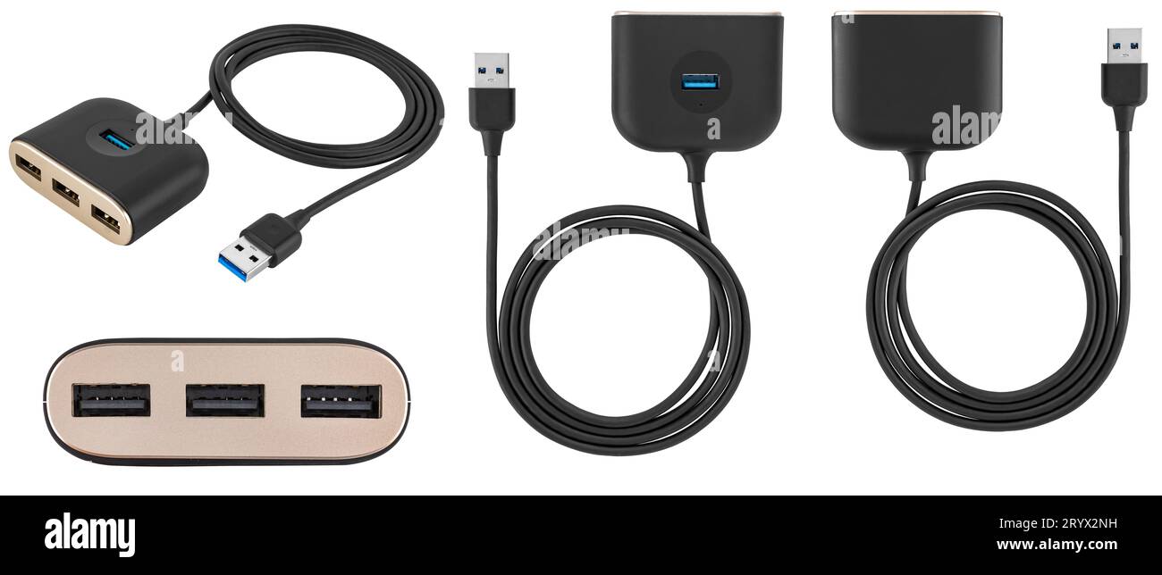 USB-Hub card reader isolated on white background Stock Photo - Alamy