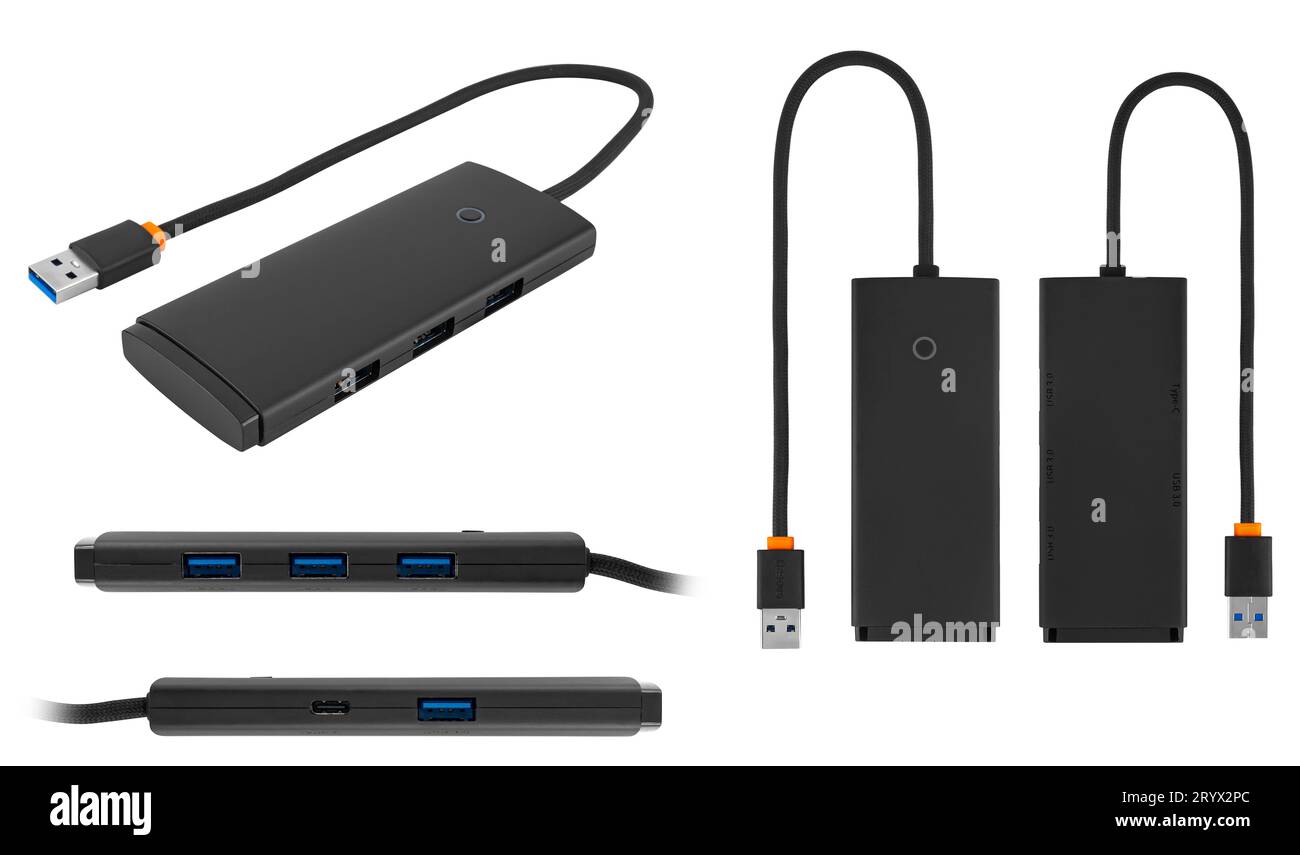 USB-Hub card reader isolated on white background Stock Photo - Alamy