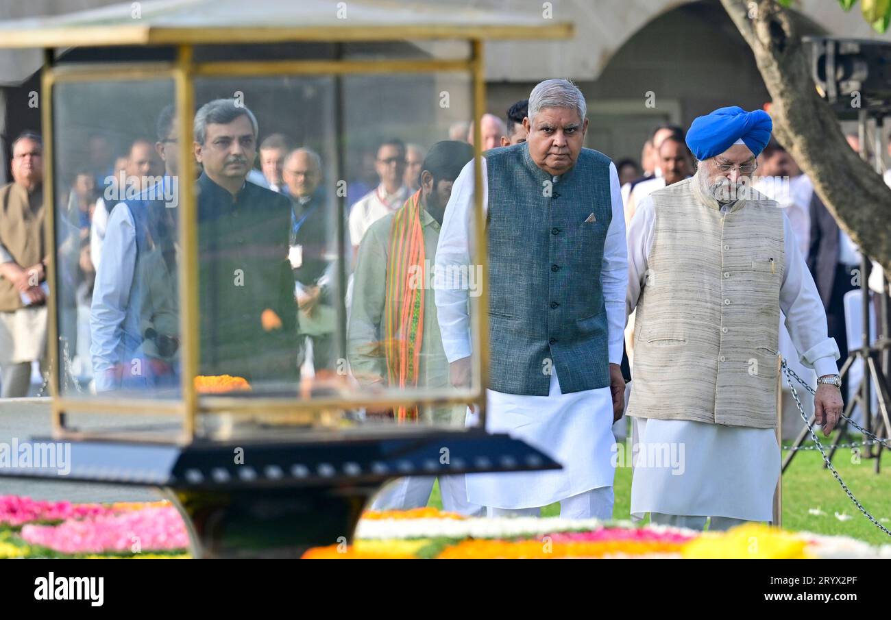 NEW DELHI, INDIA - OCTOBER 2: Jagdeep Dhankhar (Vice President of India ...