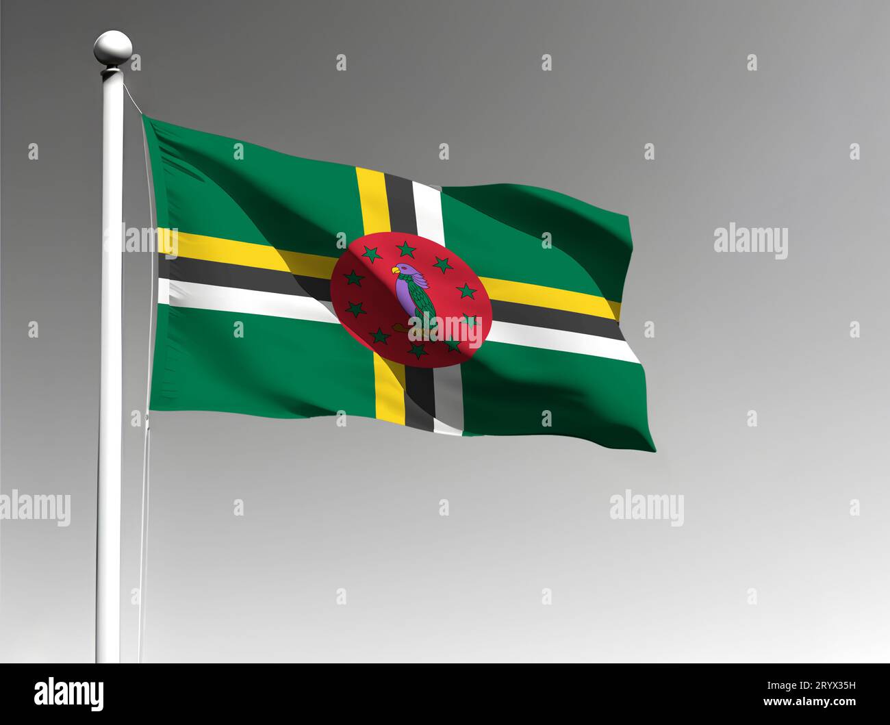 Dominica waving flag hi-res stock photography and images - Alamy