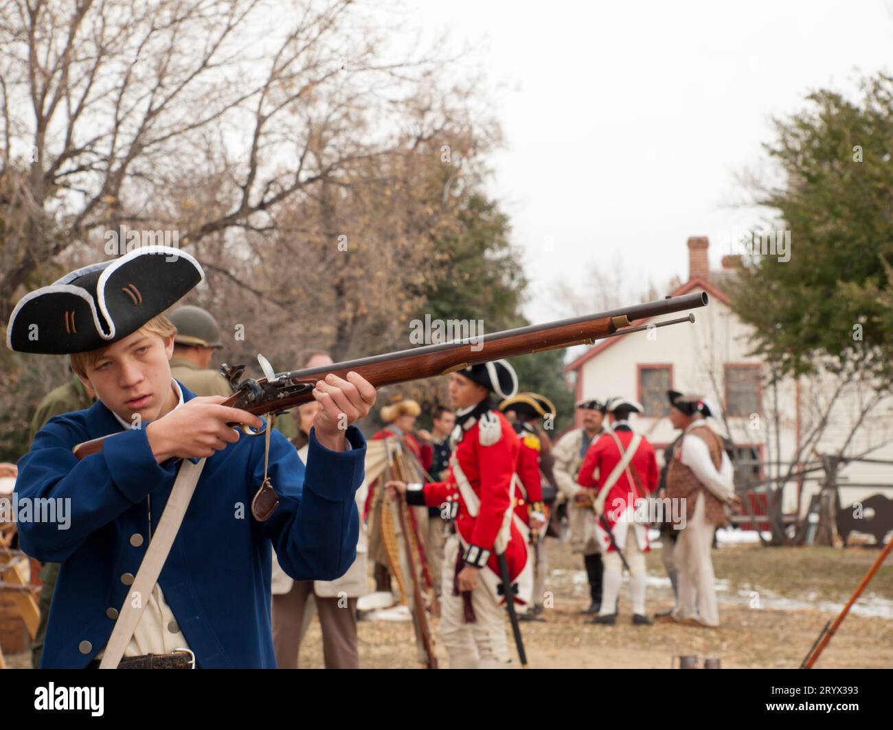Revolutionary War Reenactment Stock Photo - Alamy