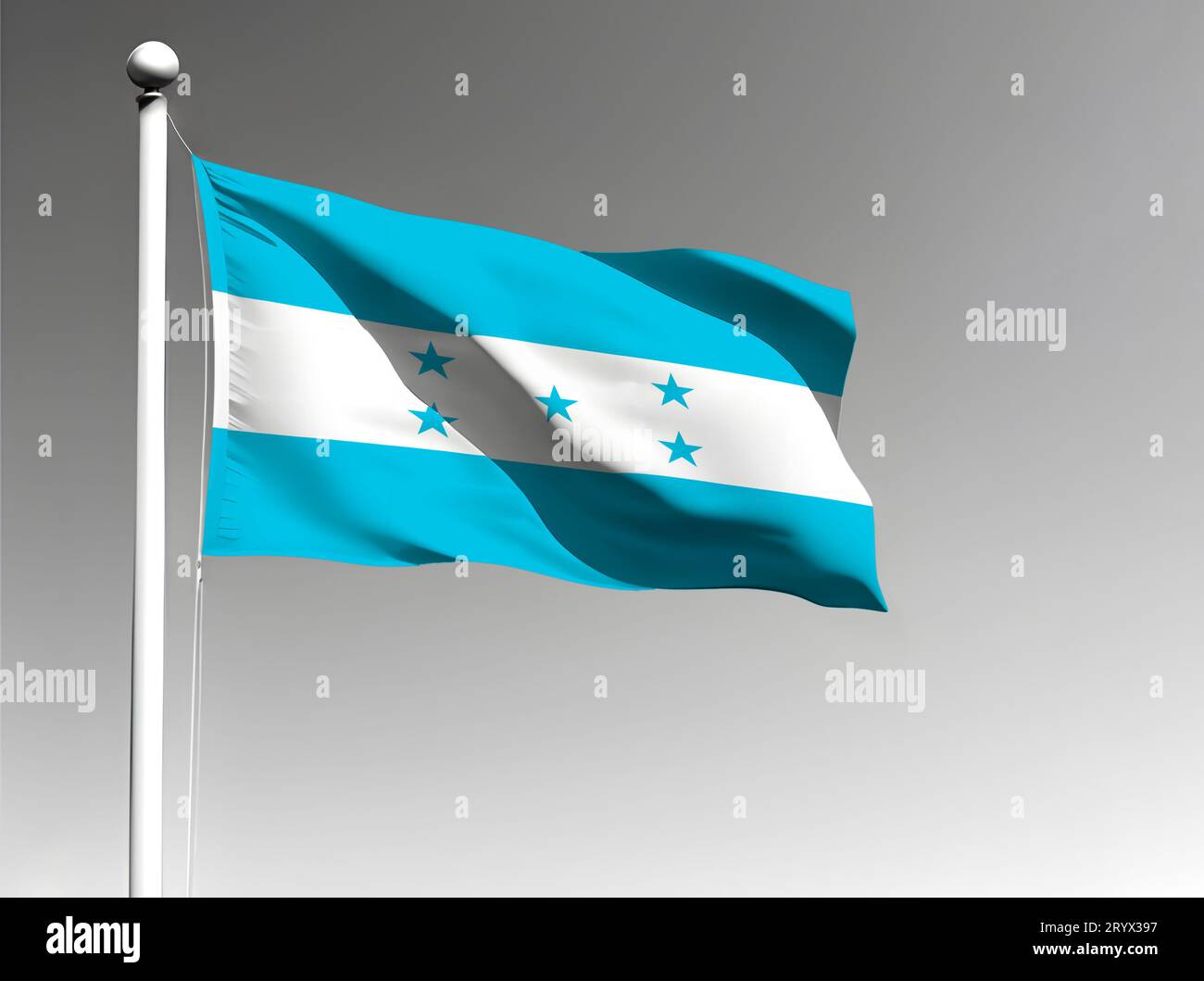 Honduras national flag isolated waving on gray background Stock Photo ...