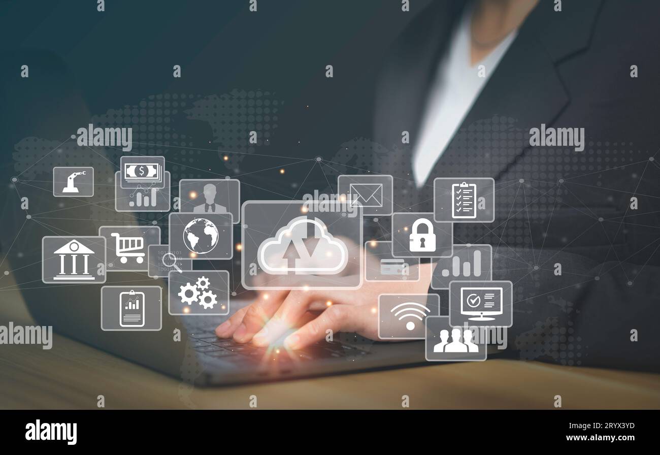 Computer cloud data service hi-res stock photography and images - Alamy