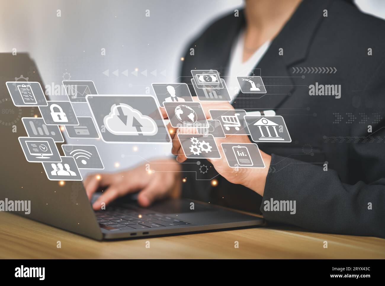 Cloud Computer technology.Internet of things Stock Photo - Alamy