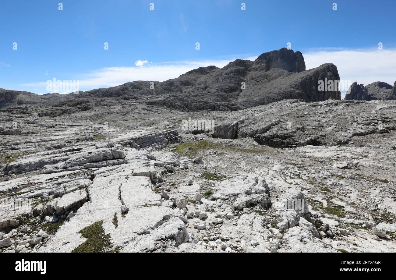 View of Italian Mountain in the European Alpe in the DOLOMITES Group ...