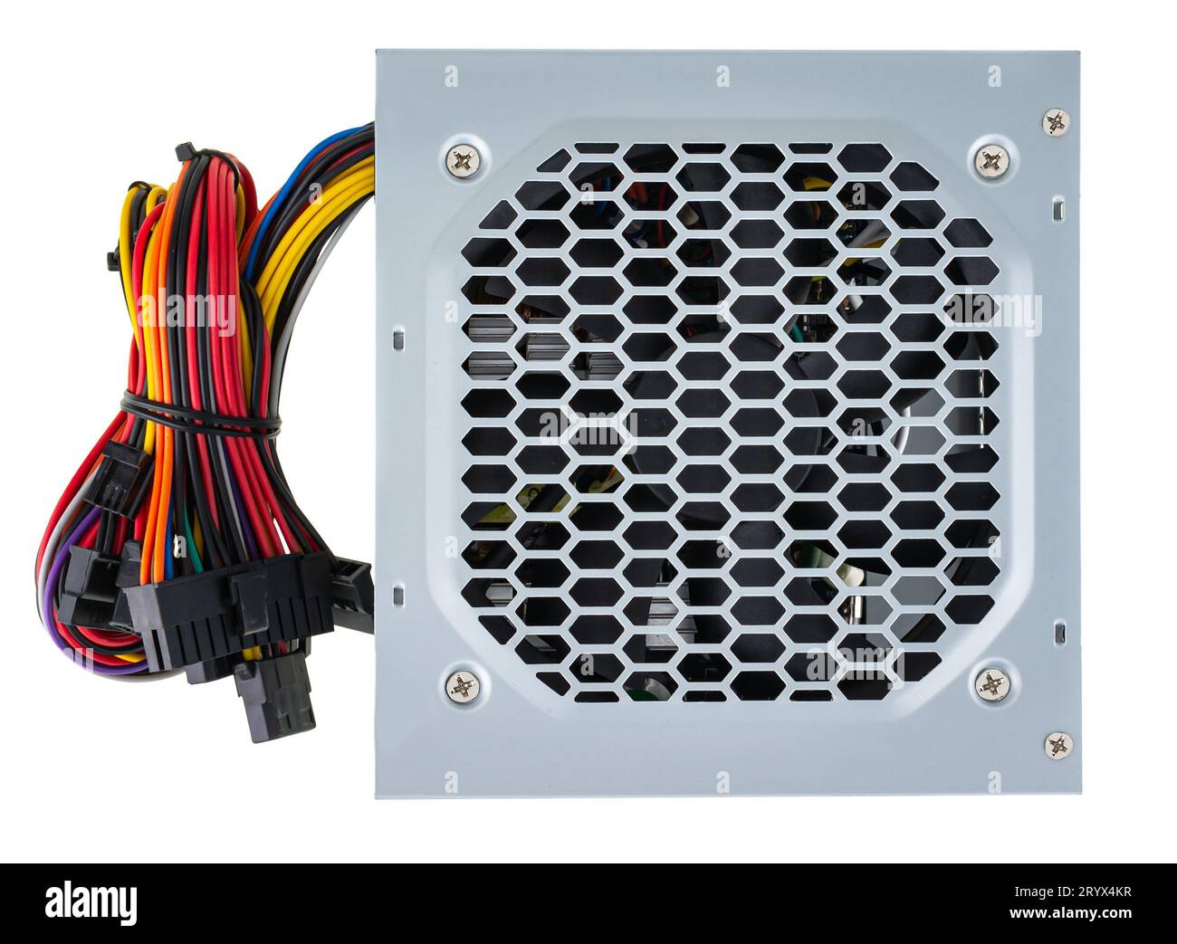 computer power supply on white background in insulation Stock Photo - Alamy