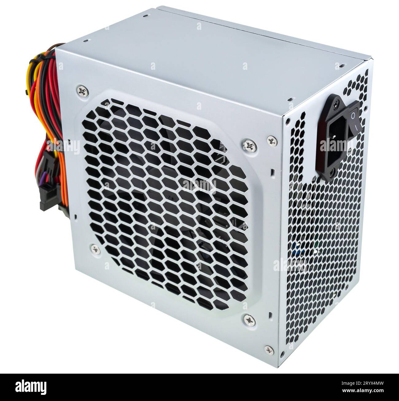 computer power supply on white background in insulation Stock Photo - Alamy