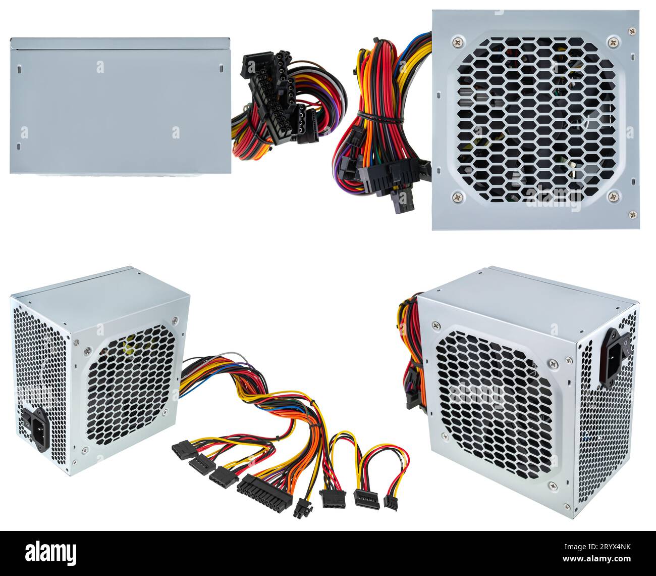 computer power supply on white background in insulation Stock Photo - Alamy