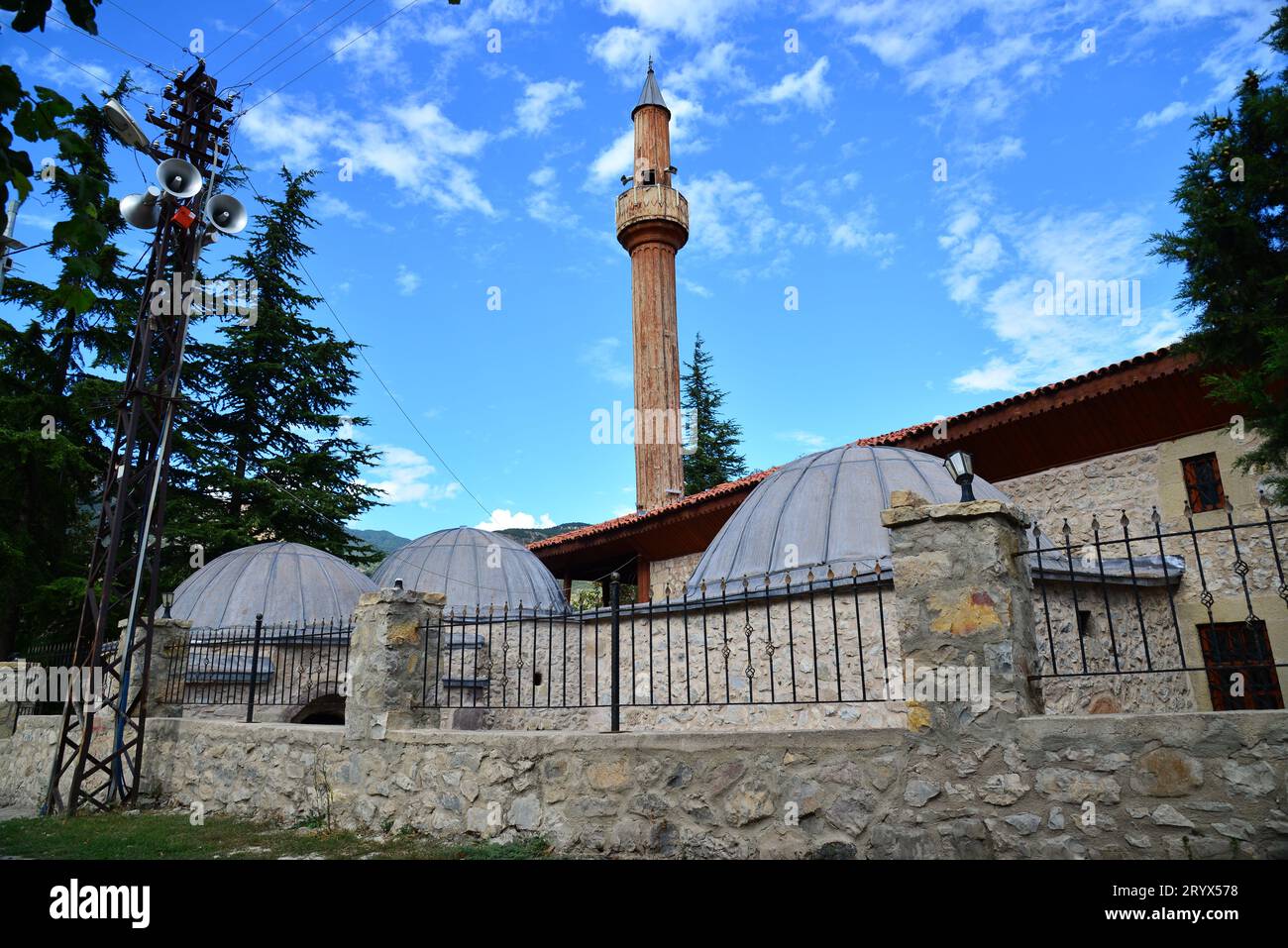Iskender Pasha Mosque and tombs in Ardanuc, Artvin, Turkey, were built ...