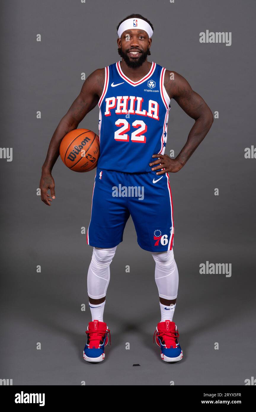 Philadelphia 76ers' Patrick Beverley poses for a photograph during ...