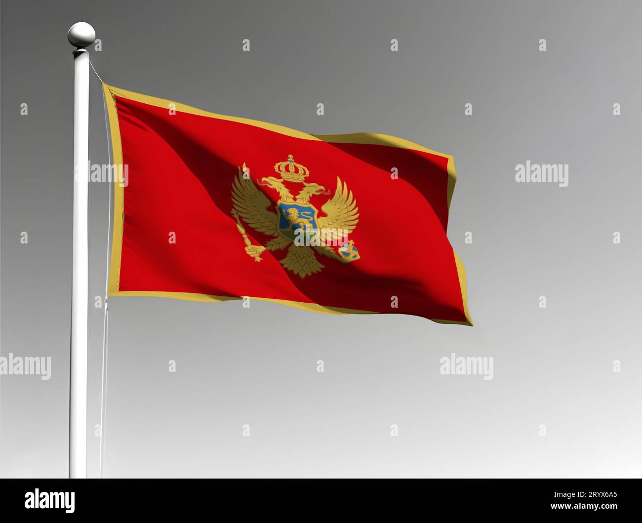 Montenegro national flag hi-res stock photography and images - Alamy