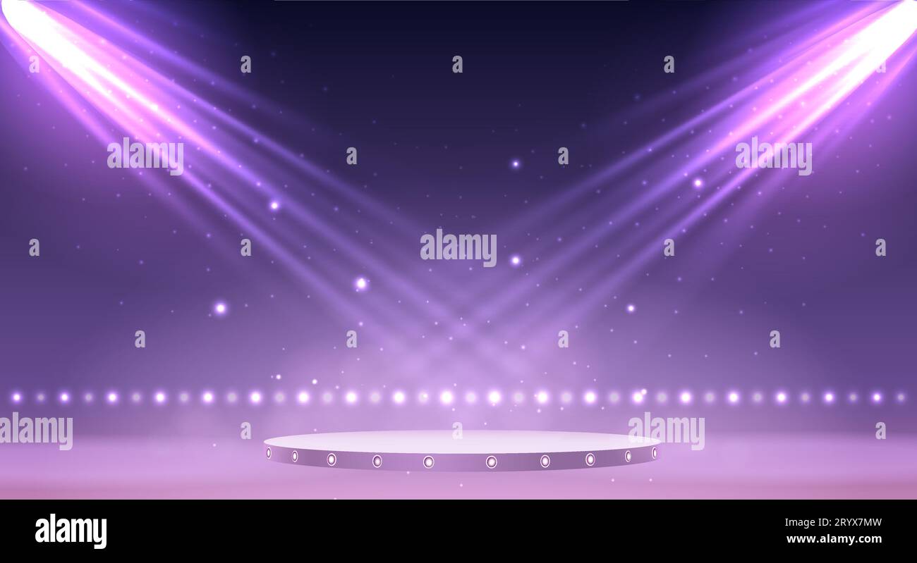 Empty concert stage in night Stock Vector Images - Alamy