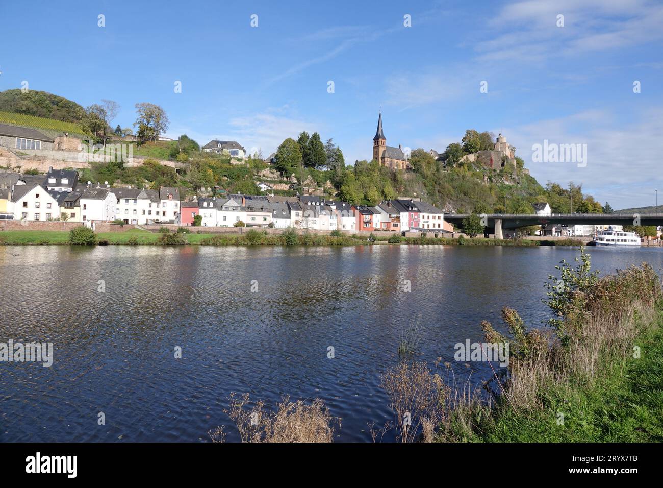 Saar and Saarburg Stock Photo - Alamy