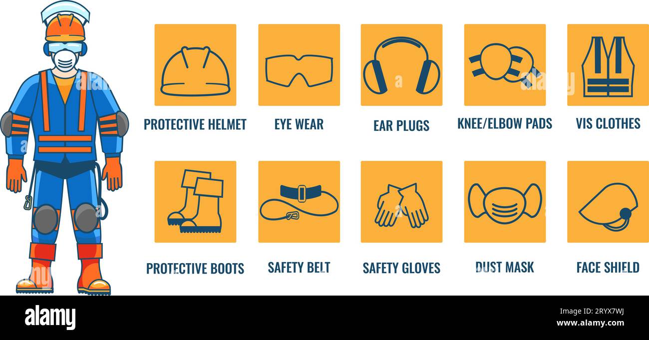 Personal protective equipments set Stock Vector Image & Art - Alamy