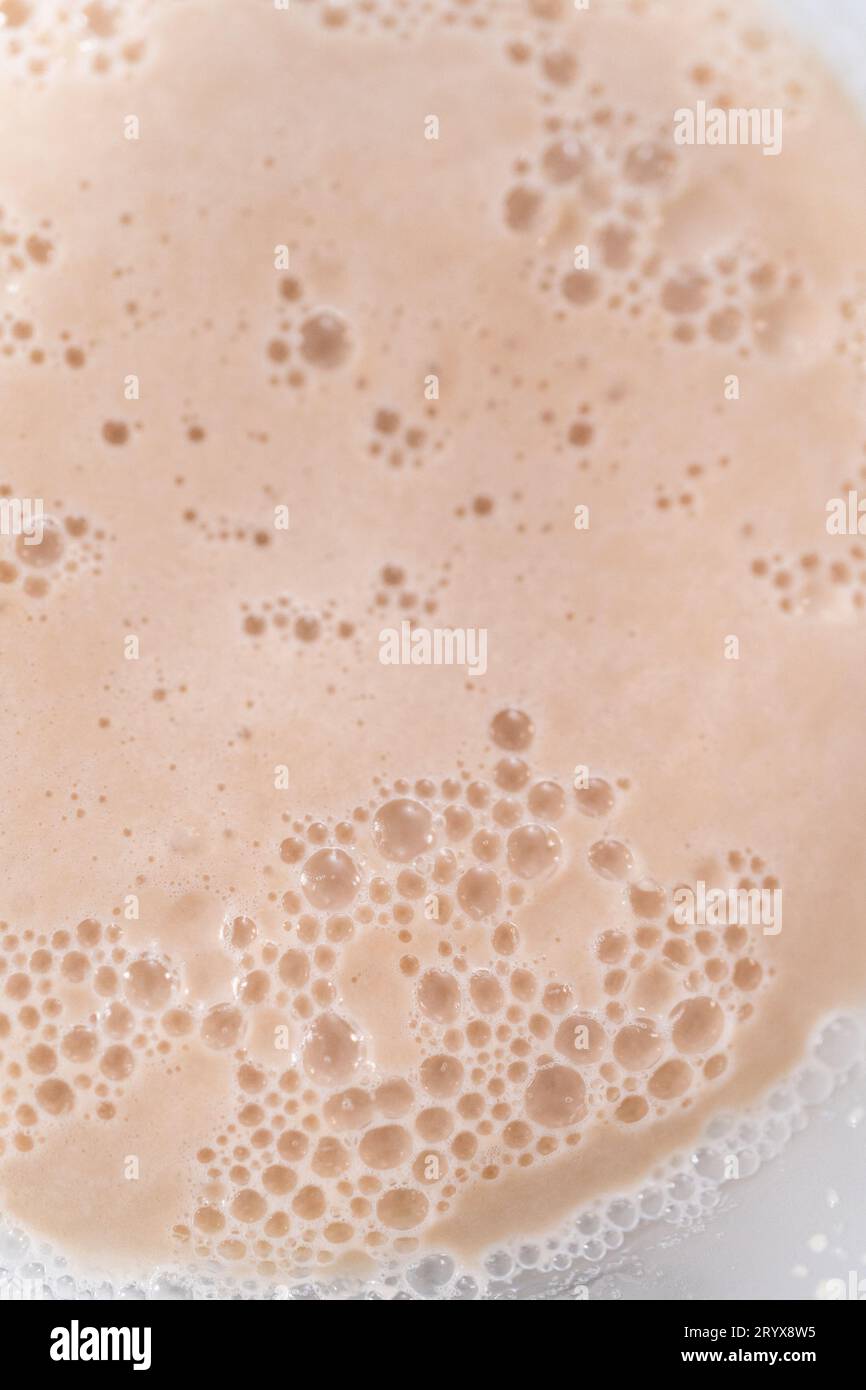 Activating dry yeast Stock Photo - Alamy