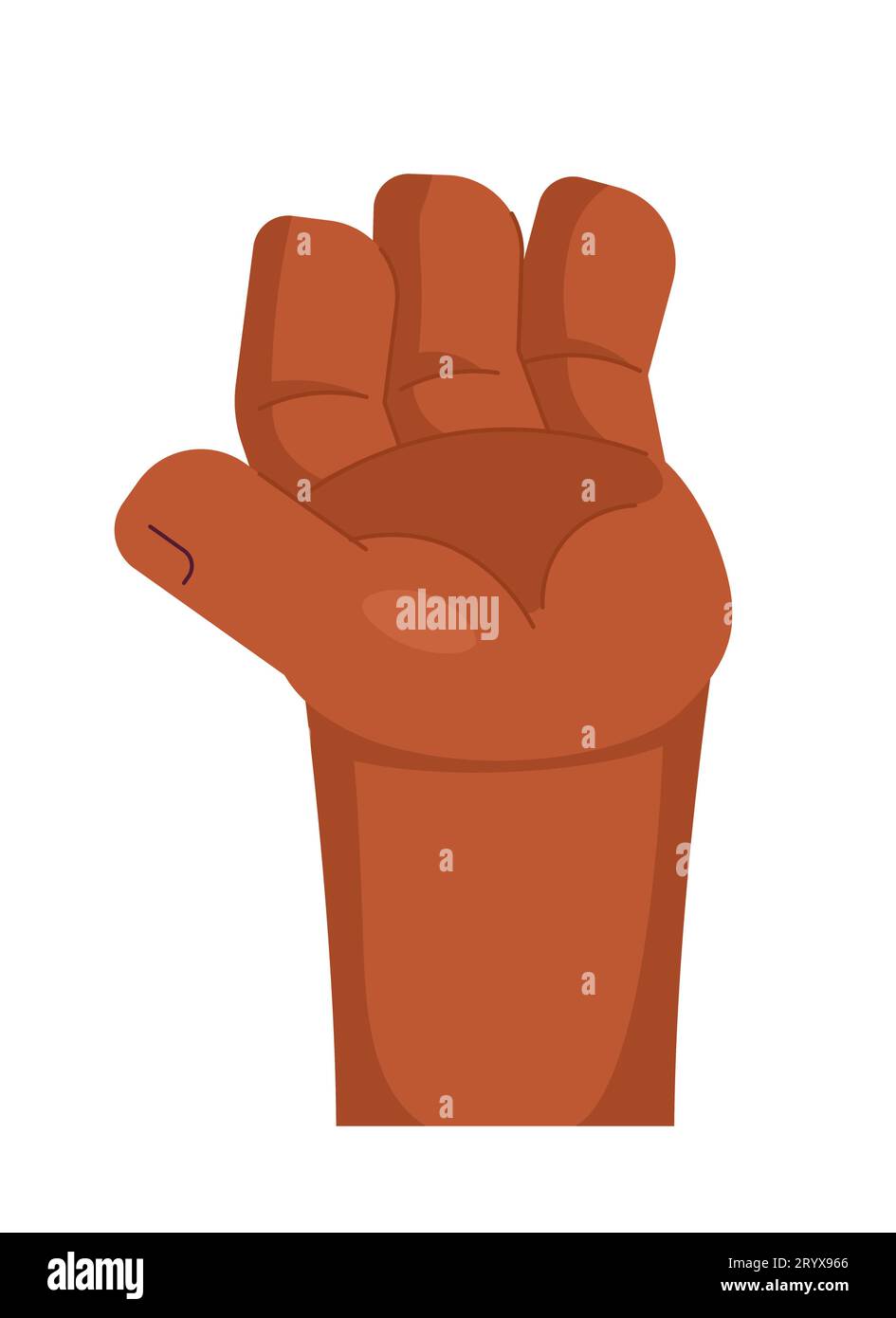 African american hand outstretched cartoon character hand illustration ...
