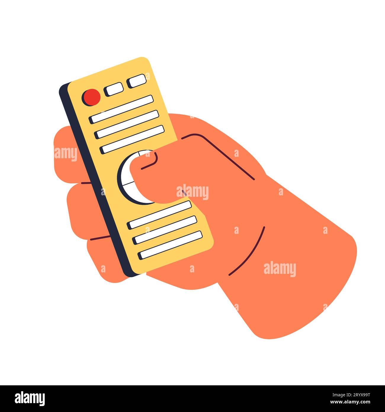 Clicking remote control device cartoon character hand illustration ... Clicking remote control device cartoon character hand illustration ...