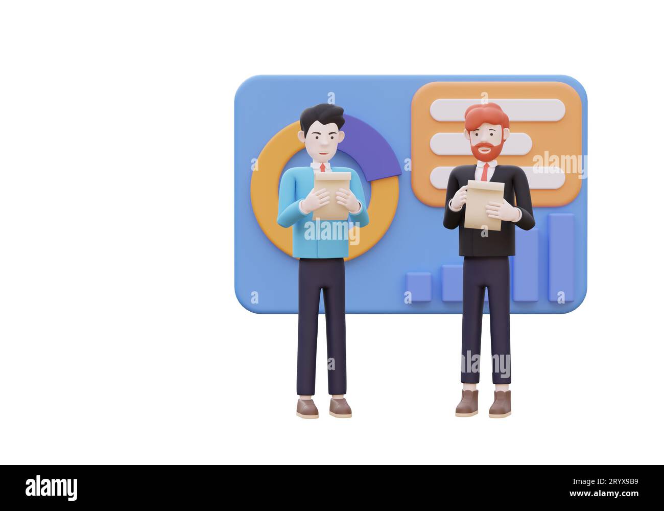 3D illustration of business man Stock Photo - Alamy