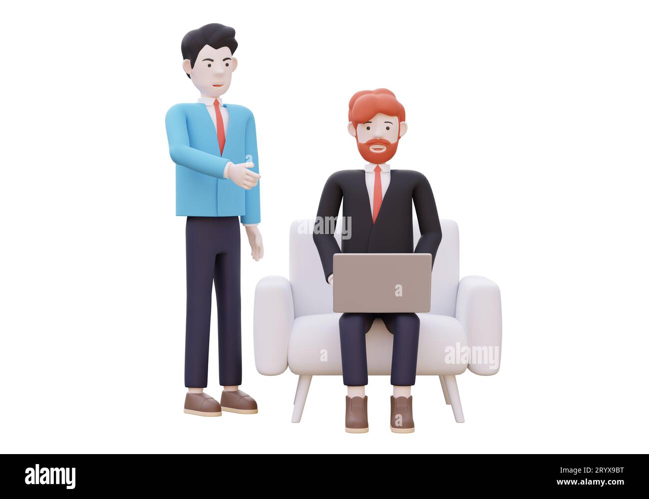 3D illustration of business man Stock Photo - Alamy