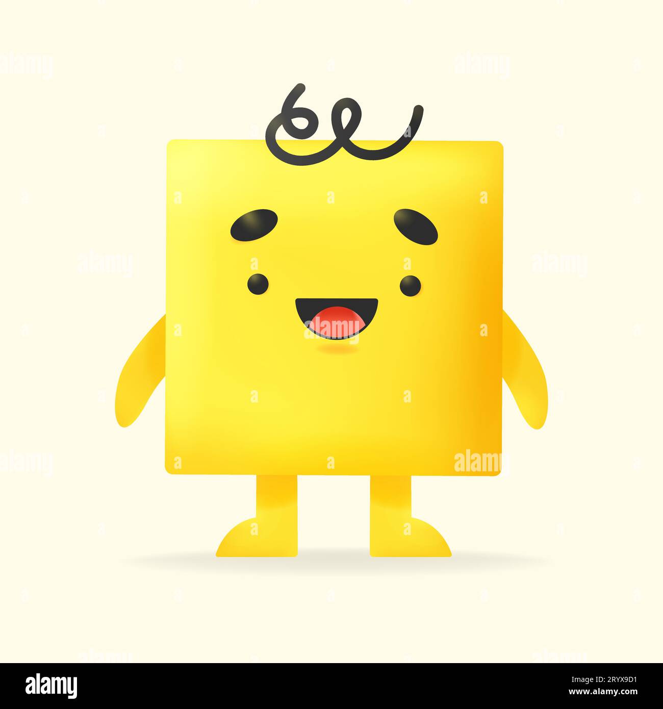Happy square cartoon design Stock Vector Images - Alamy