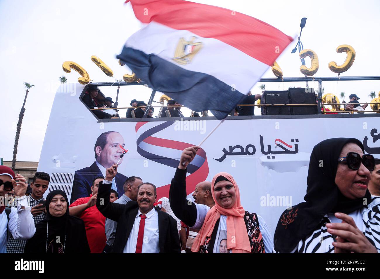 Cairo, Egypt. 2nd Oct, 2023. Supporters of Egyptian President Abdel ...
