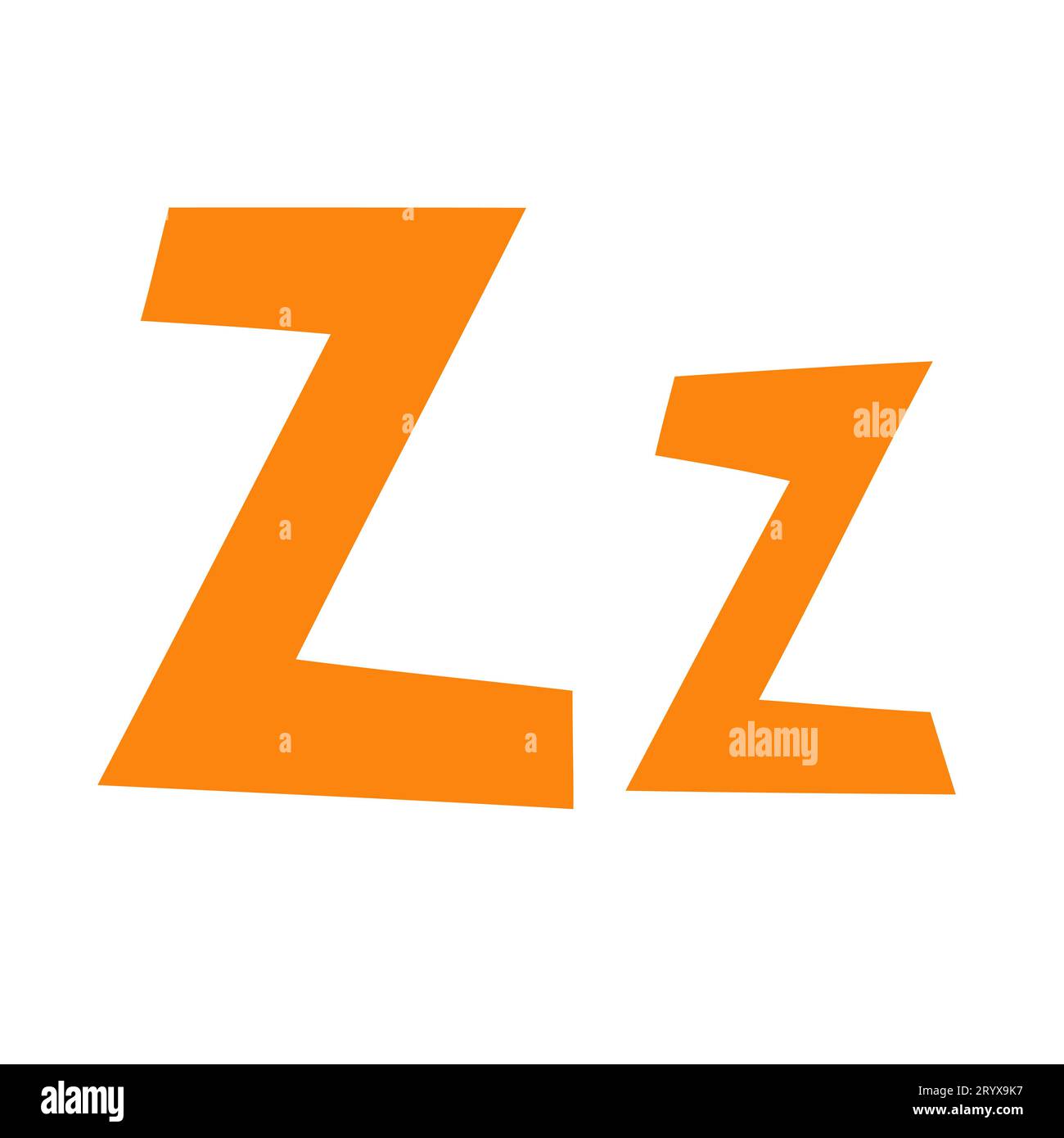 Doodle playful letter Z uppercase, lowercase abc colorful cartoon funny ...