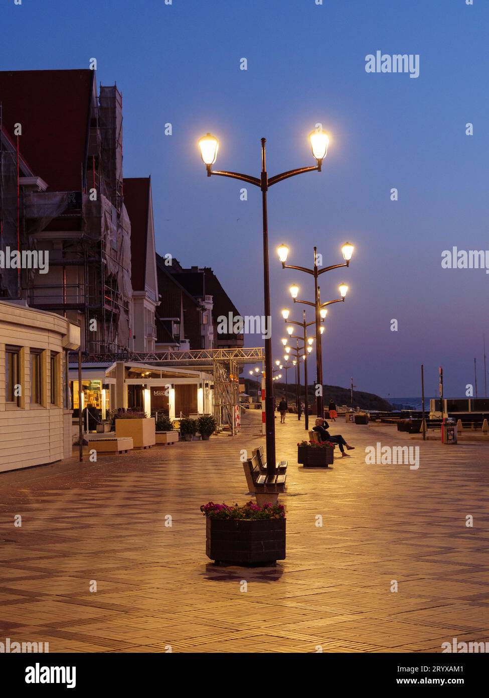 At the beach of de haan Stock Photo - Alamy