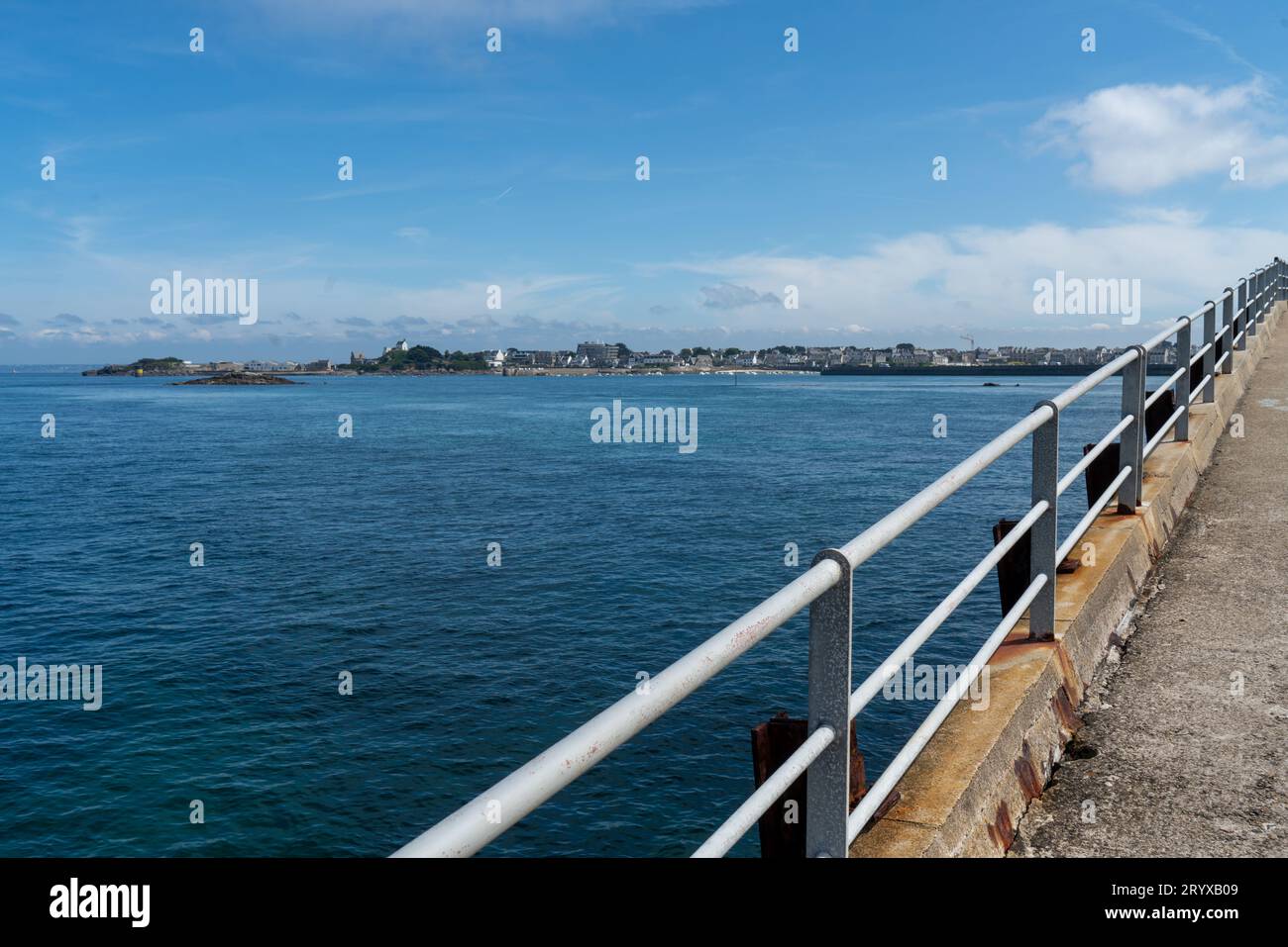 View of the Ile de Batz in Roscoff, Brittany Stock Photo - Alamy