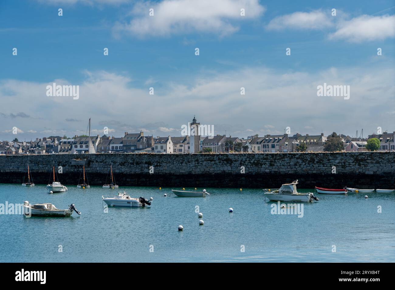 View of the old town of Roscoff, Brittany Stock Photo - Alamy