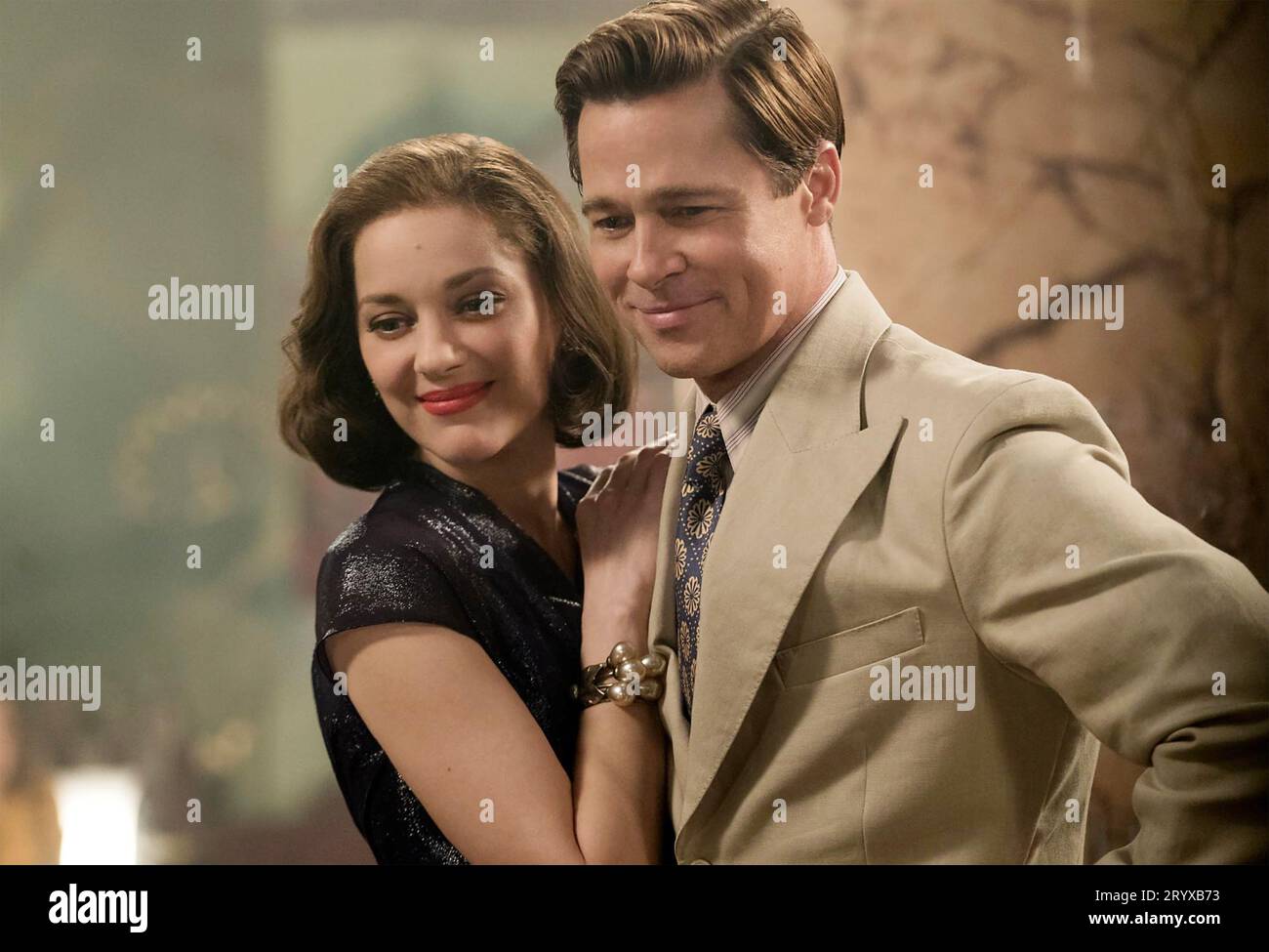 ALLIED 2016 Paramount Pictures film with Brad Pitt and Marion Cotillard ...