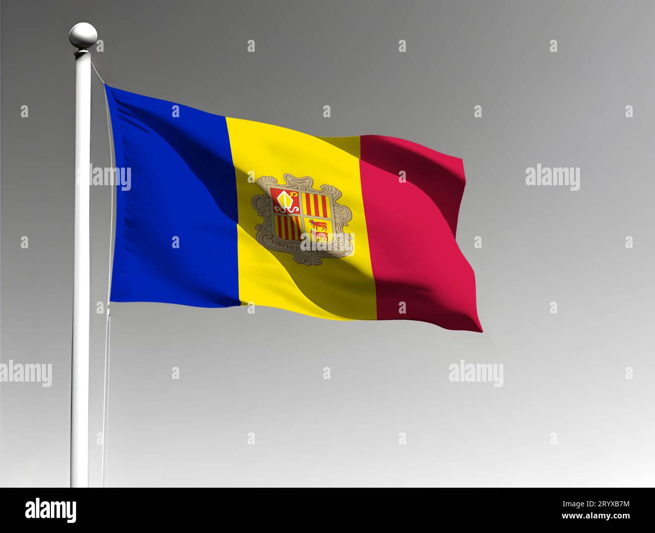 Flag of andorra waving hi-res stock photography and images - Alamy